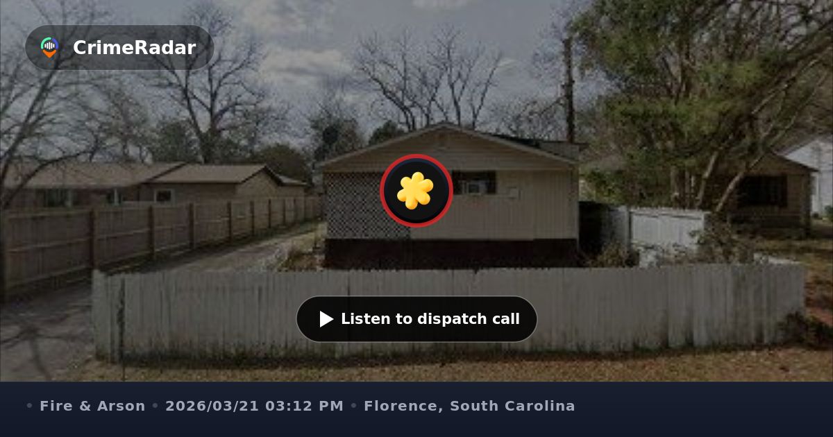 Two people burned after structure fire, Florence SC | CrimeRadar