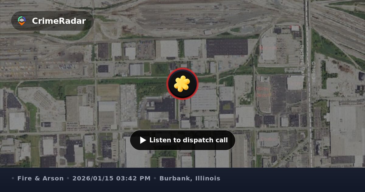 Possible gas leak near Lockwood Ave, Burbank IL | CrimeRadar