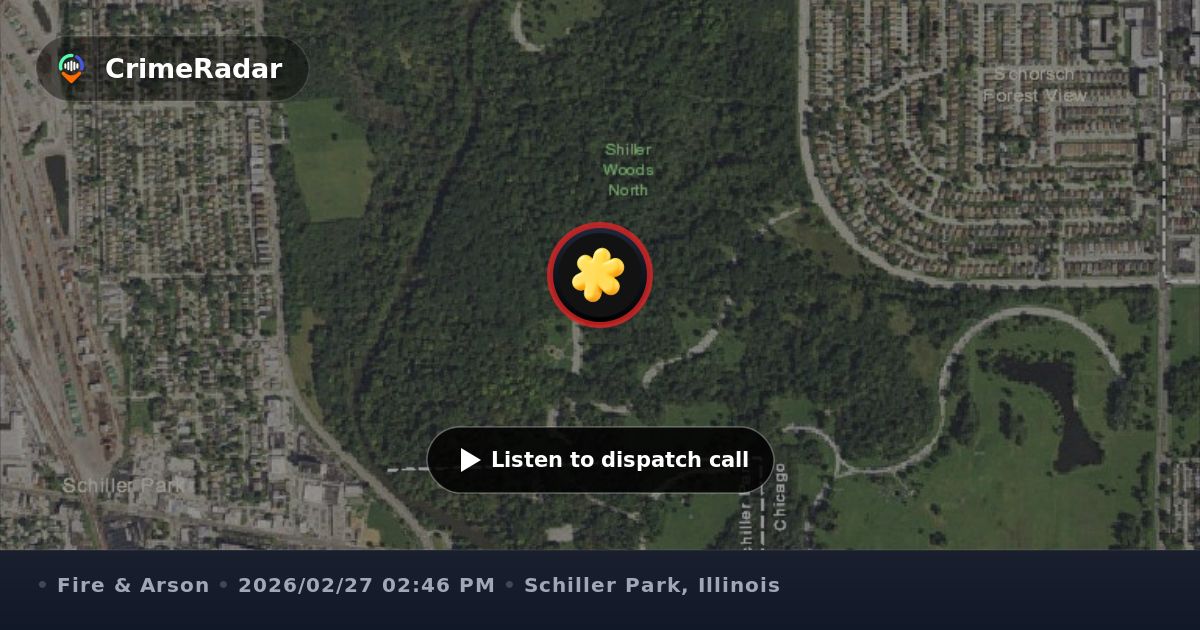 Brush fire reported at Schiller Park Woods, Schiller Park IL | CrimeRadar