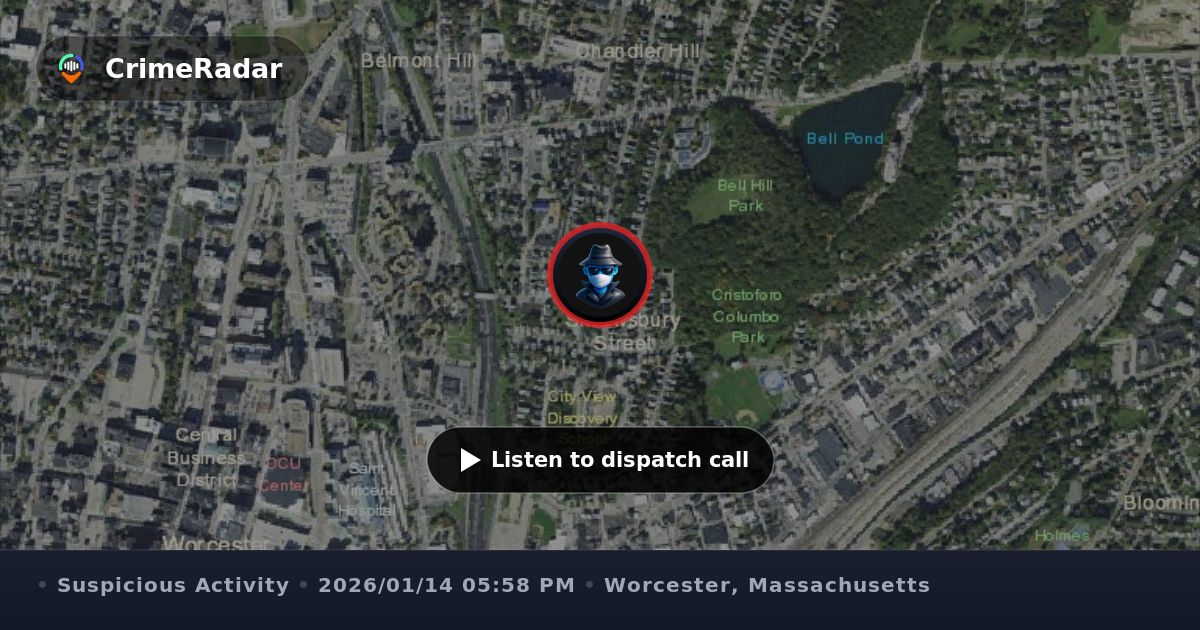 Possible suspicious vehicles near Shamrock St, Worcester MA | CrimeRadar