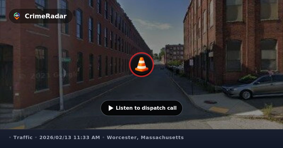 Traffic accident at Herman Street and Beacon Street, Worcester MA ...