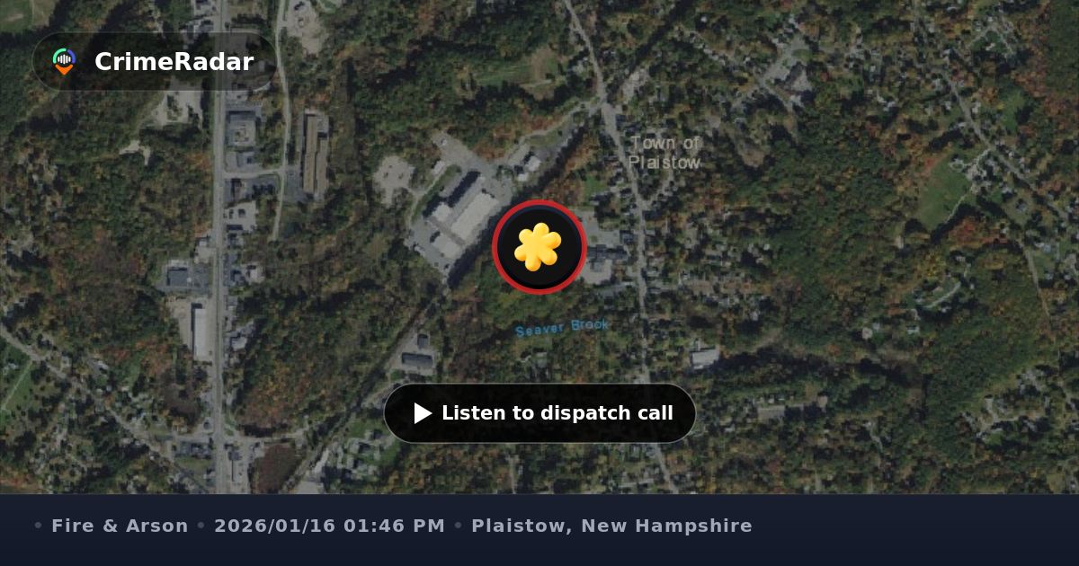 Fire alarm activation near Main St in Plaistow, Plaistow NH | CrimeRadar