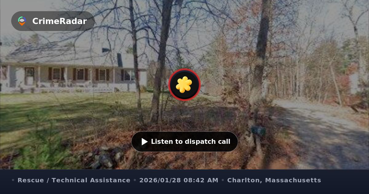 Person rescued from roof in Charlton, Charlton MA | CrimeRadar