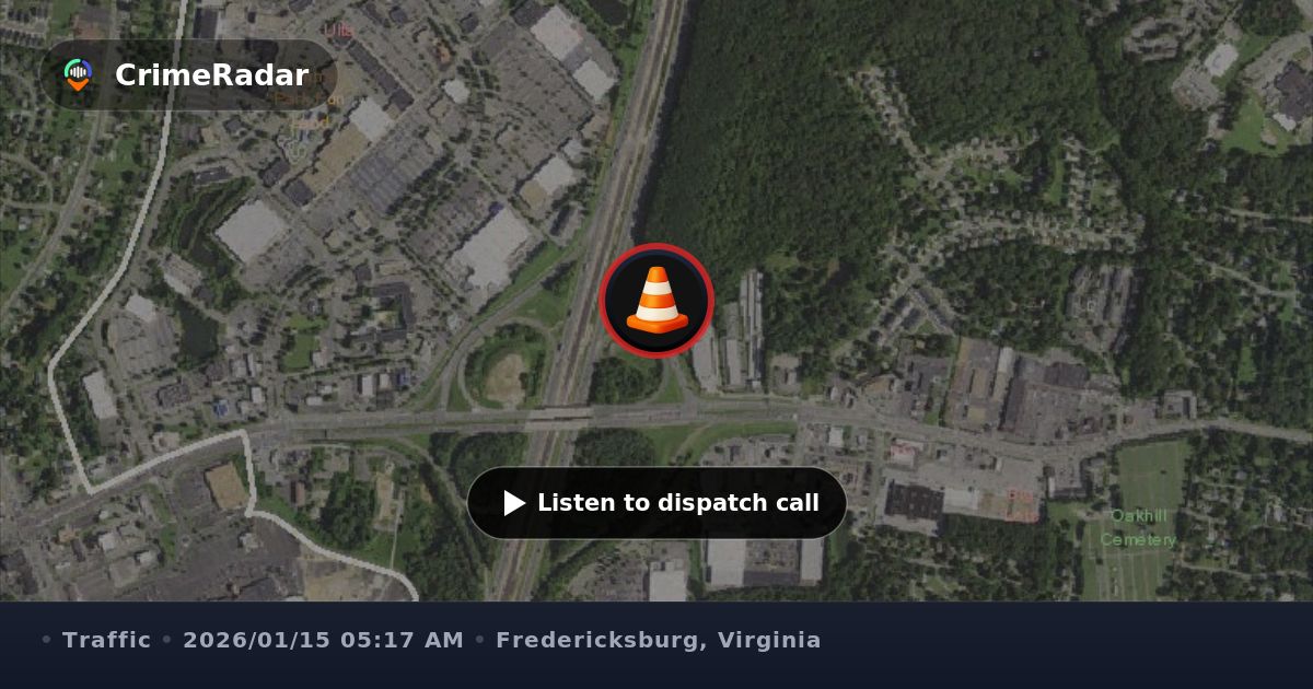 Four cars collide on eastbound Plank Road, Fredericksburg VA | CrimeRadar