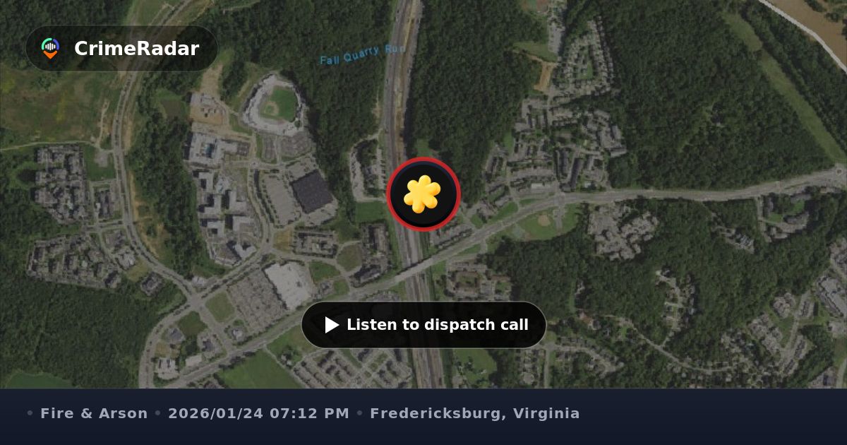 Fire units check reported vehicle fire near Market St, Fredericksburg ...