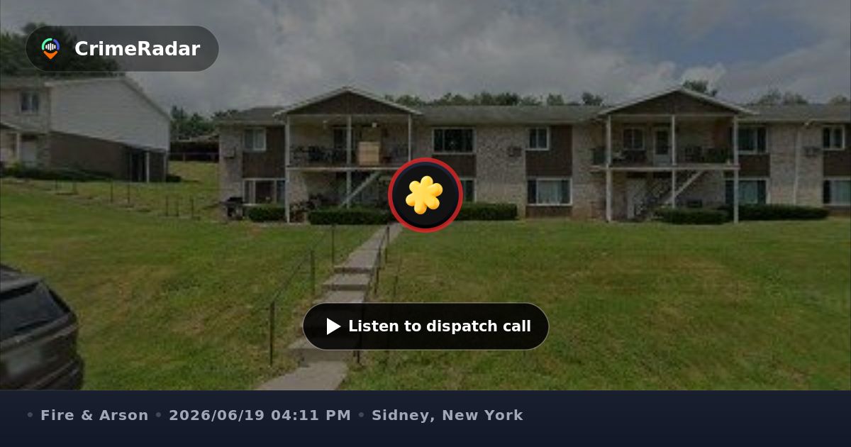 Apartment building fire in Sidney, New York, Sidney NY | CrimeRadar
