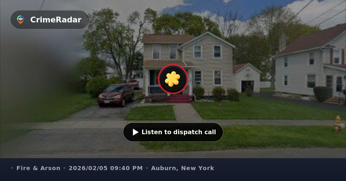 Firefighters respond to house fire on Augustus St, Auburn NY | CrimeRadar