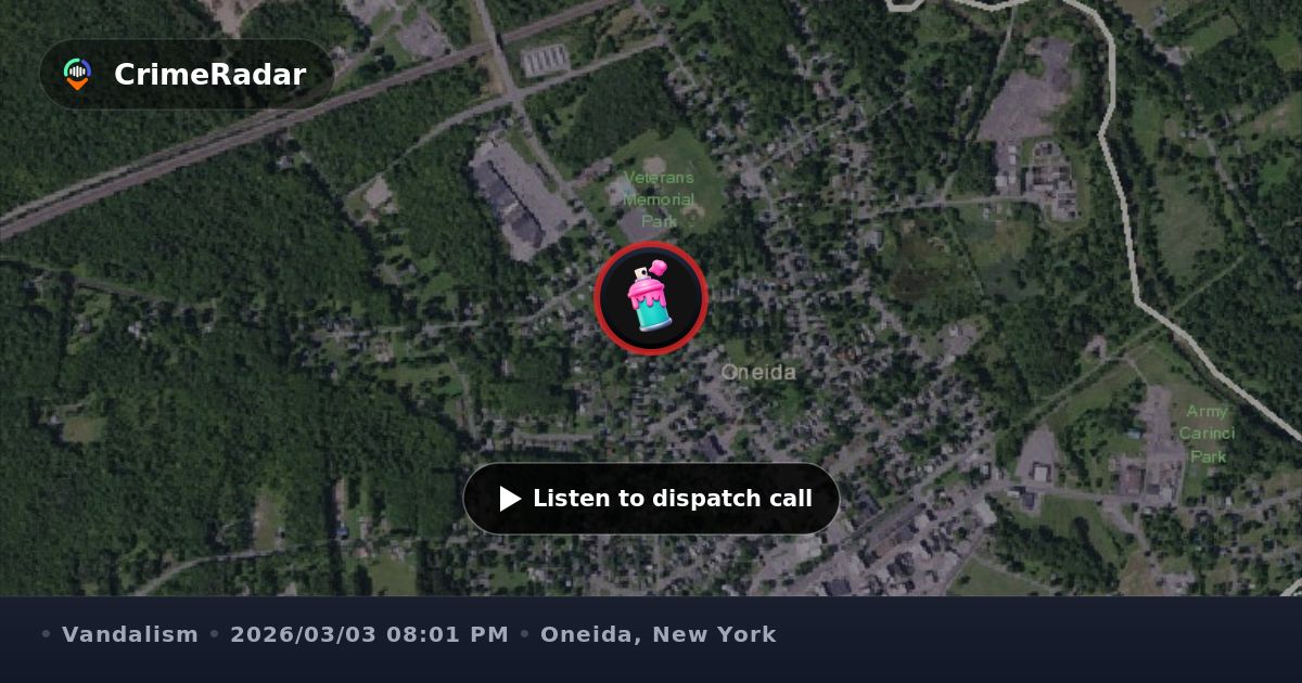 Object thrown through window on Broad Street, Oneida NY | CrimeRadar