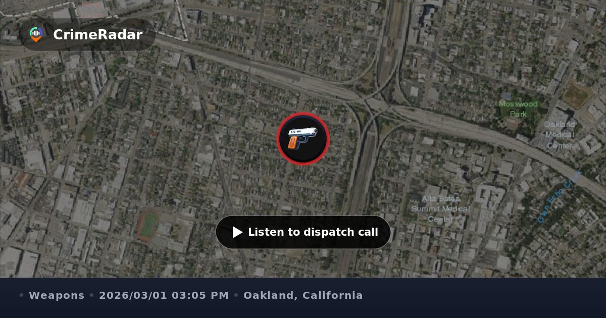 Stabbing and shooting near San Pablo Avenue, Oakland CA | CrimeRadar