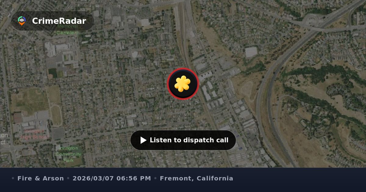 Light smoke from stove triggers alarm in Fremont, Fremont CA | CrimeRadar