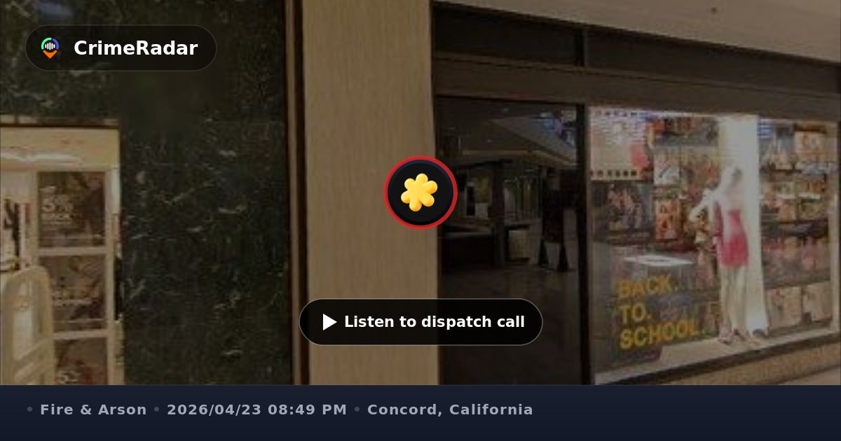 Small exterior fire in Sun Valley Mall parking lot, Concord CA | CrimeRadar
