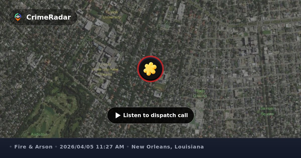 Cooking smoke sets off State Street fire alarm, New Orleans LA | CrimeRadar