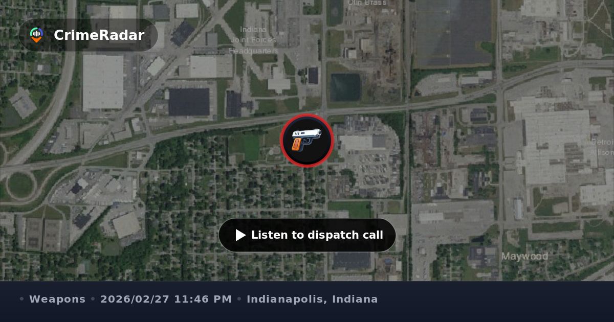 Reported shots fired near Ironton and McClure, Indianapolis IN | CrimeRadar