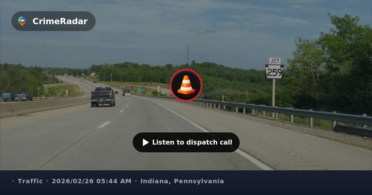 Multi-vehicle crash and car fire on US-22, Indiana County PA | CrimeRadar