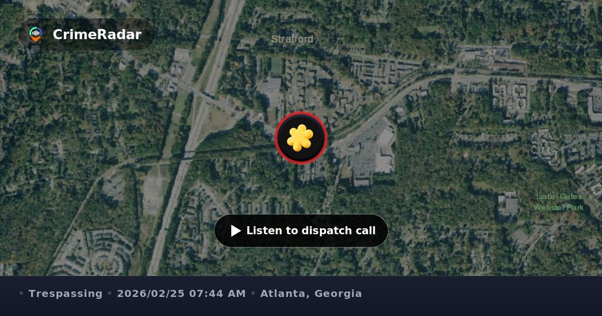 Trespassing reported at apartment complex, Atlanta GA | CrimeRadar
