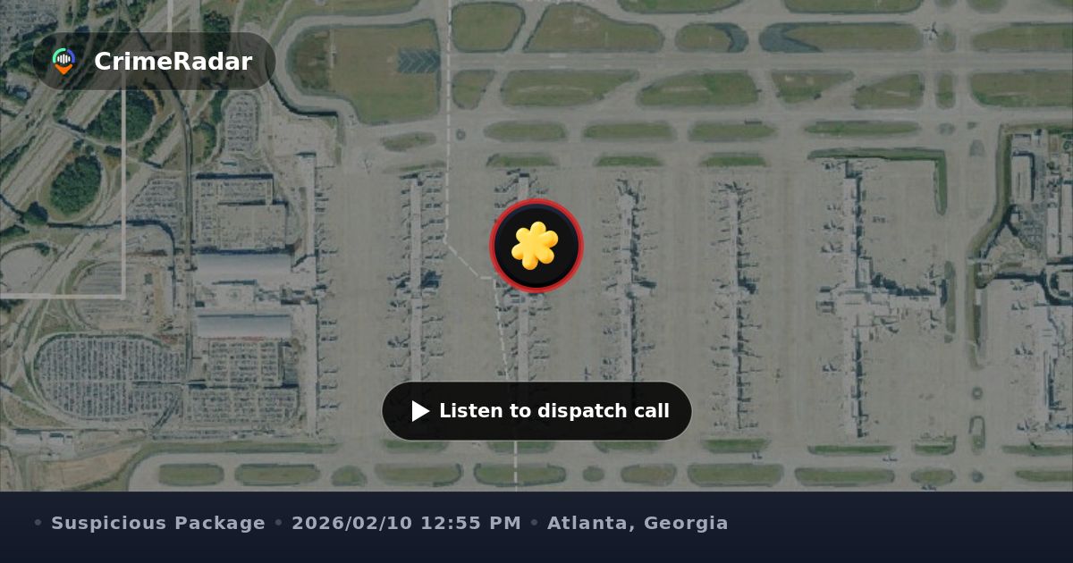 Unattended suitcase reported at airport concourse, Atlanta GA | CrimeRadar