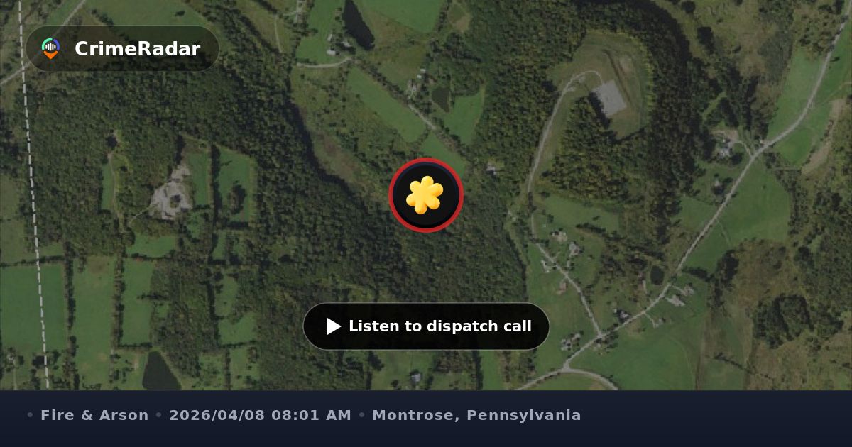 House and garage fire on Darrow Hill Road, Montrose PA | CrimeRadar