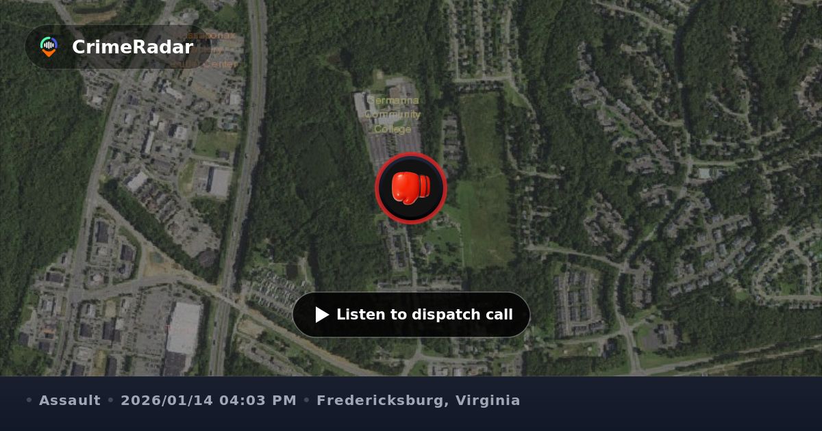 Possible assault near Colonnade Way, Fredericksburg VA | CrimeRadar