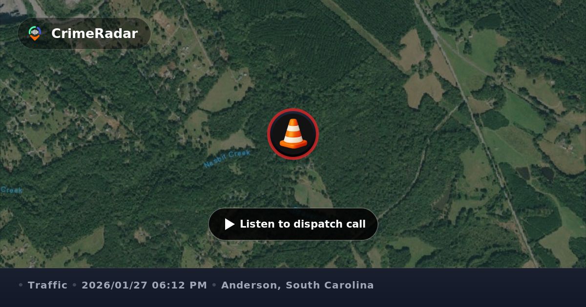 Vehicle collision near Harris Bridge Rd, Anderson County SC | CrimeRadar