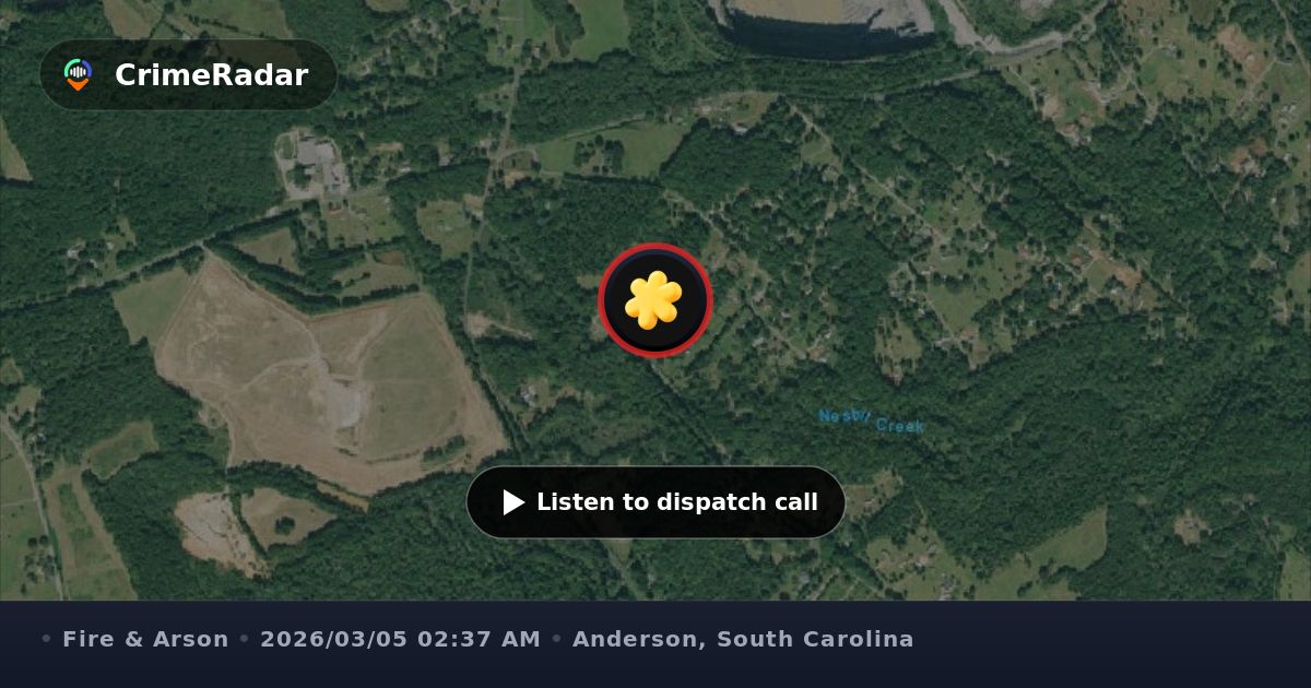House fire on Chuck Drive in Anderson, Anderson SC | CrimeRadar