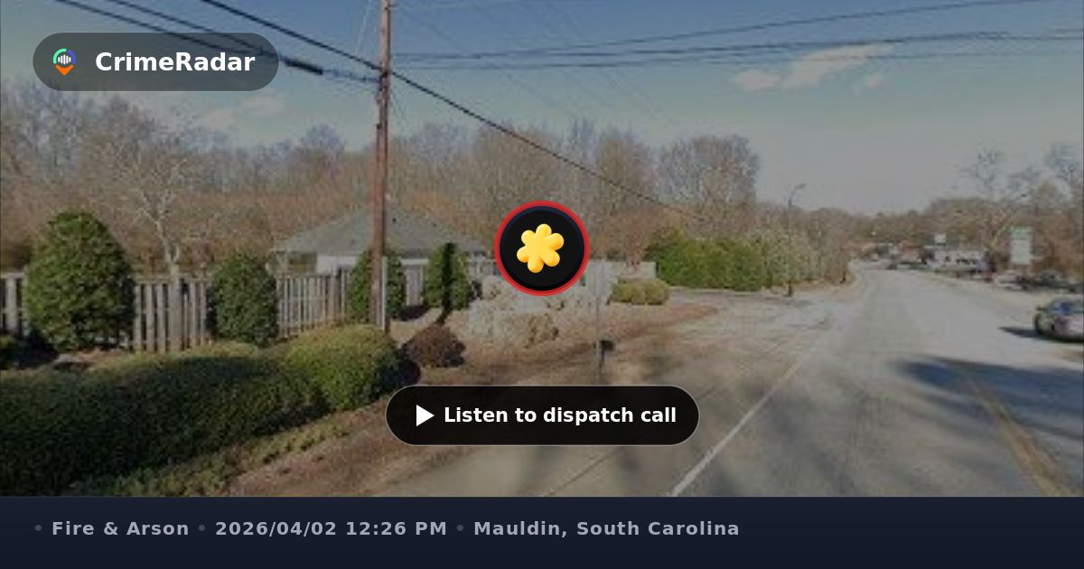 Vehicle on fire near East Butler Road exit ramp, Mauldin SC | CrimeRadar