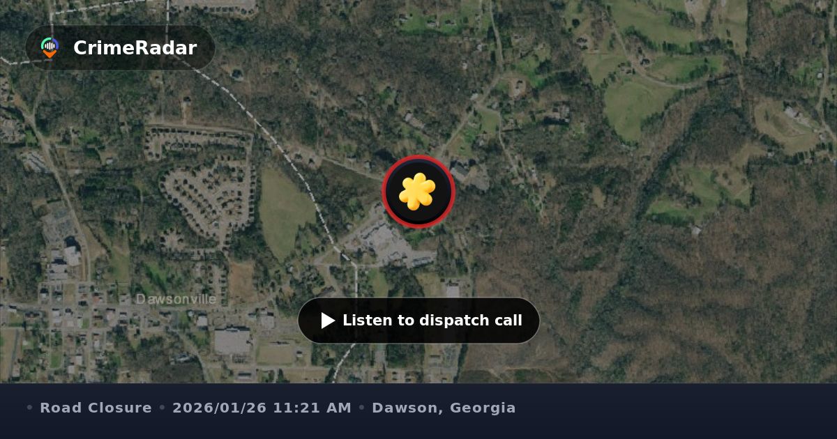 Tree and power lines block Perimeter Rd, Dawson County GA | CrimeRadar