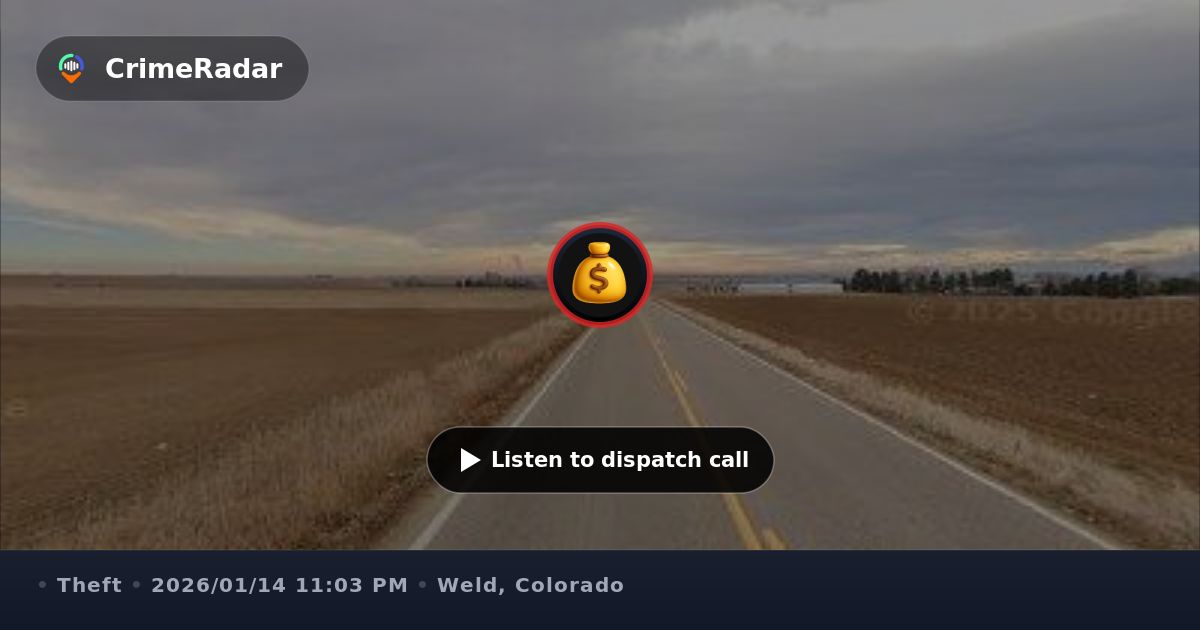 Deputies pursue car in suspected theft near Weld County, Weld County CO | CrimeRadar