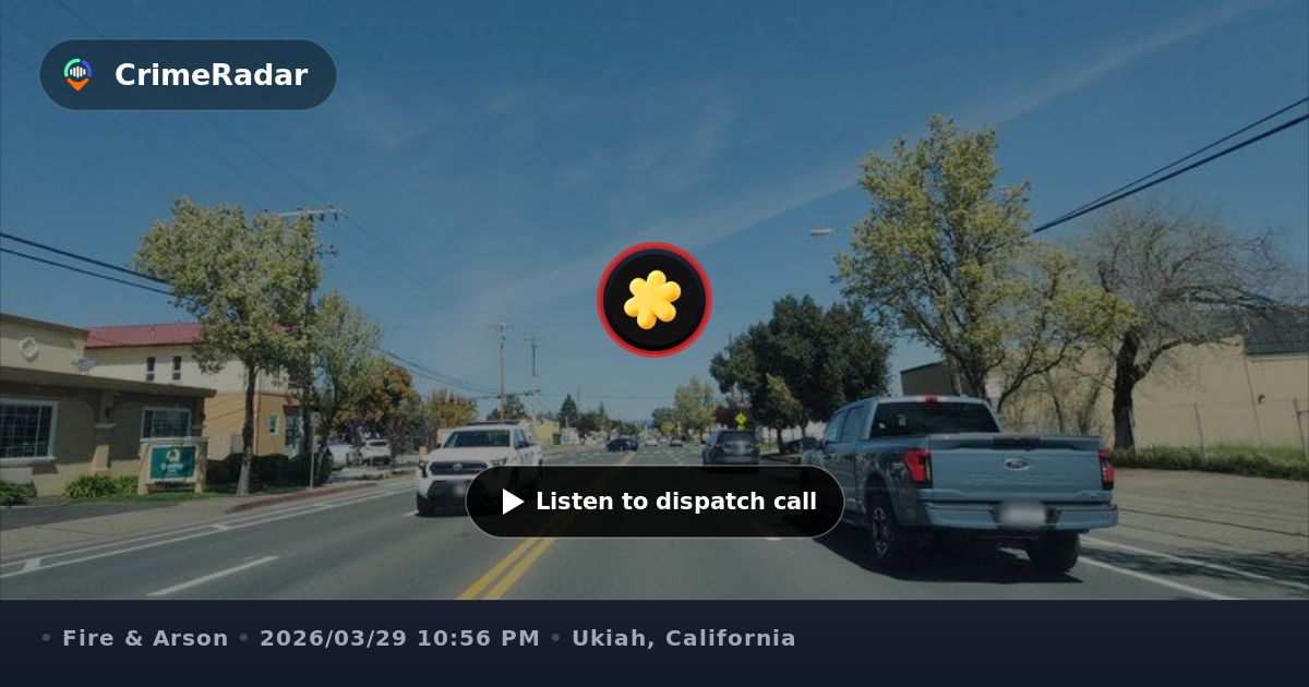 Commercial fire alarm at Building Bridges facility, Ukiah CA | CrimeRadar