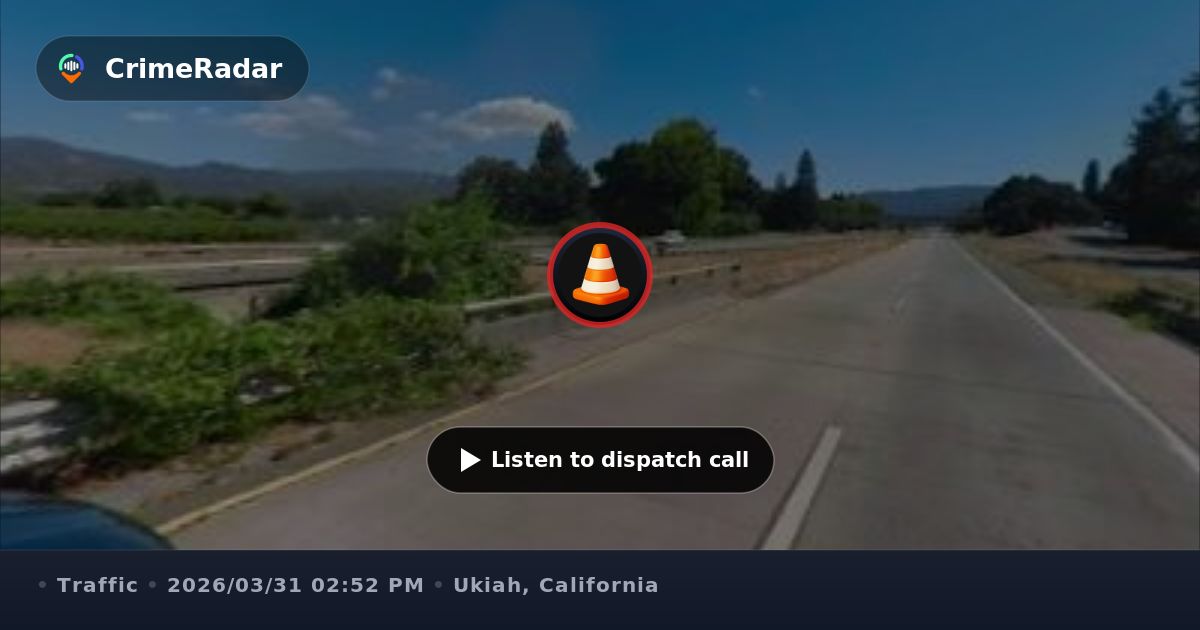 Solo motorcycle crash on US-101 southbound, Ukiah CA | CrimeRadar