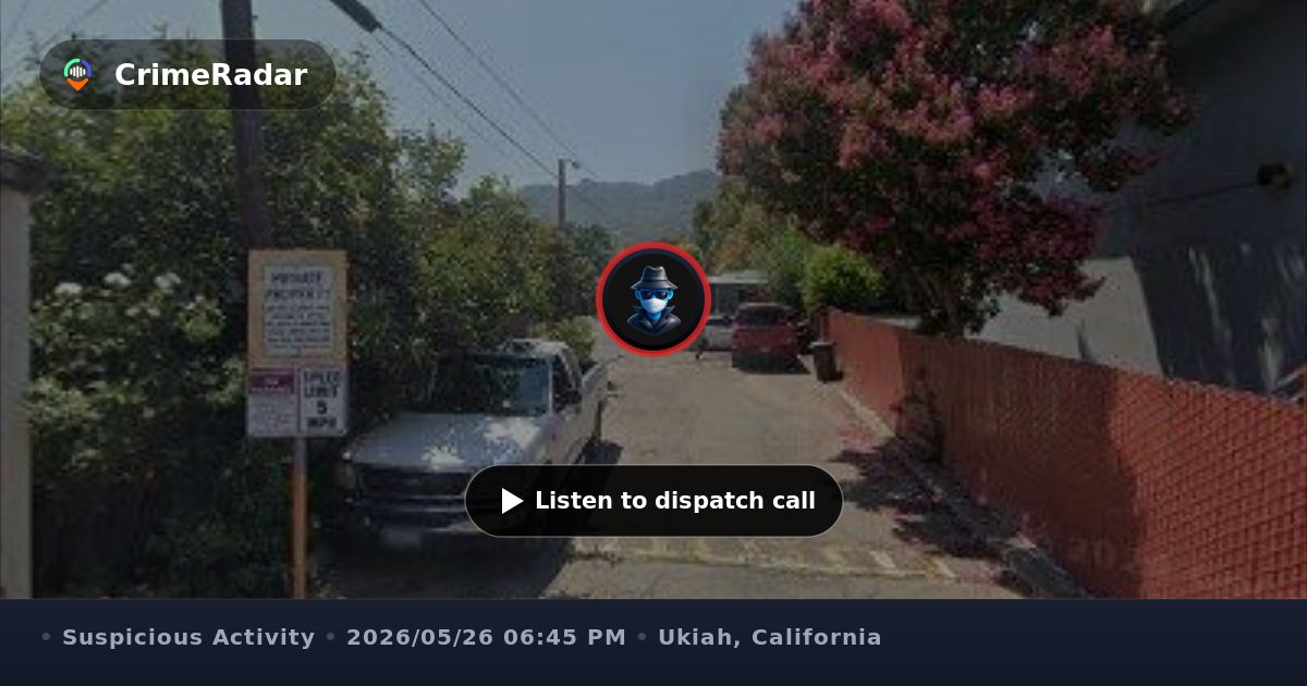 Suspicious men near possible stolen red Toyota, Ukiah CA | CrimeRadar