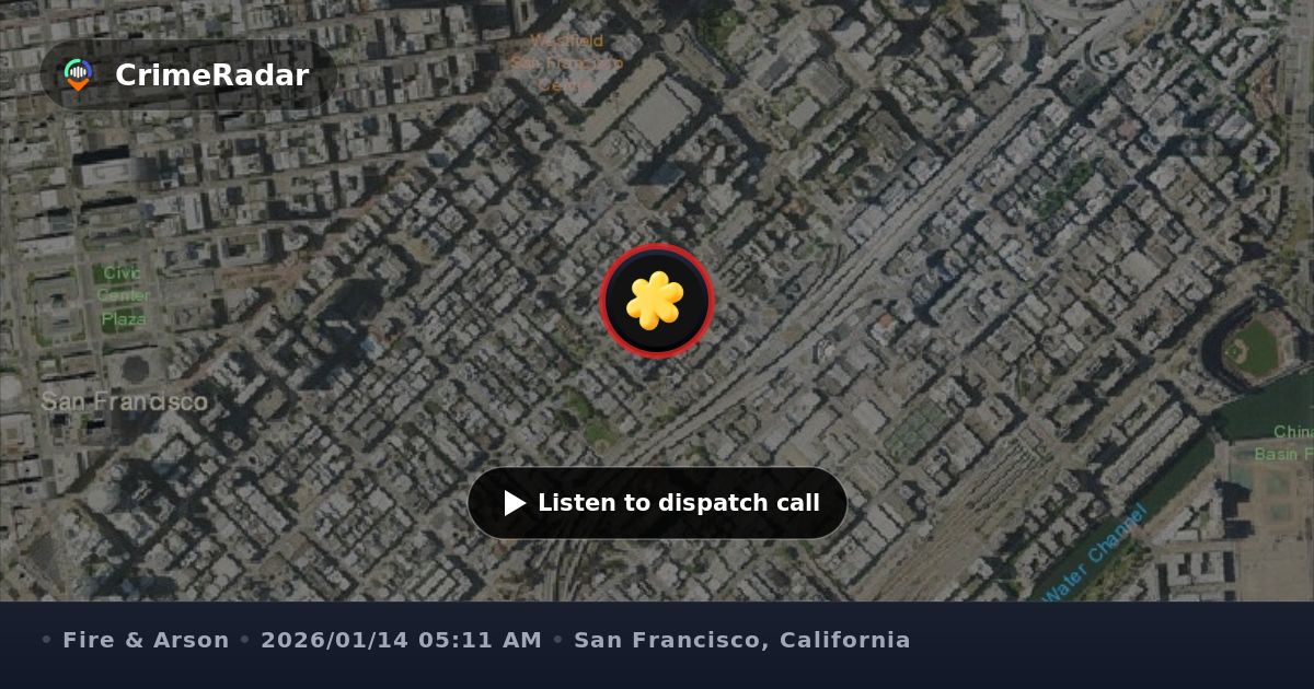 Fire alarm response near Townsend St, San Francisco CA | CrimeRadar