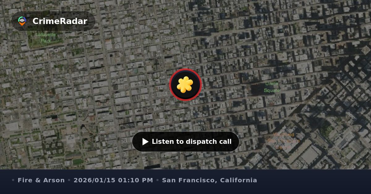 Fire alarm reported near Hyde St, San Francisco CA | CrimeRadar