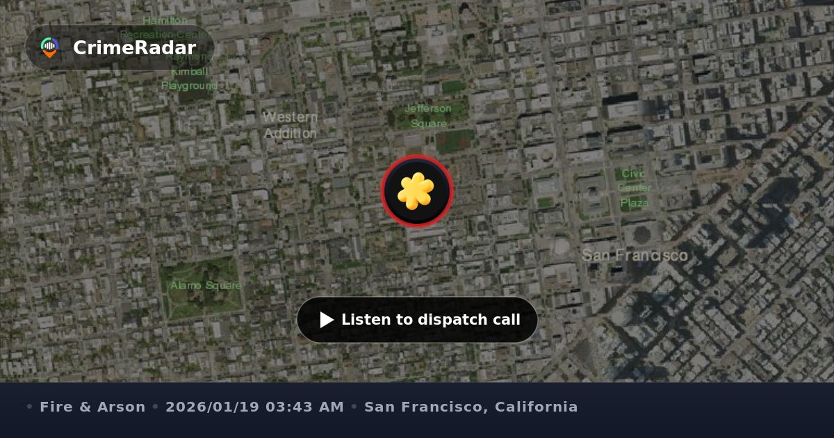 Fire alarm response at Oak Hotel near Fell St, San Francisco CA ...