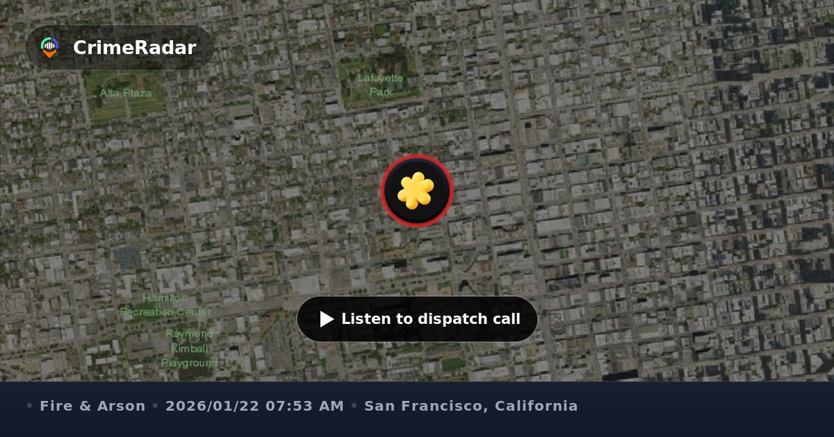 Small fire near intersection of Franklin and O'Farrell, San Francisco ...