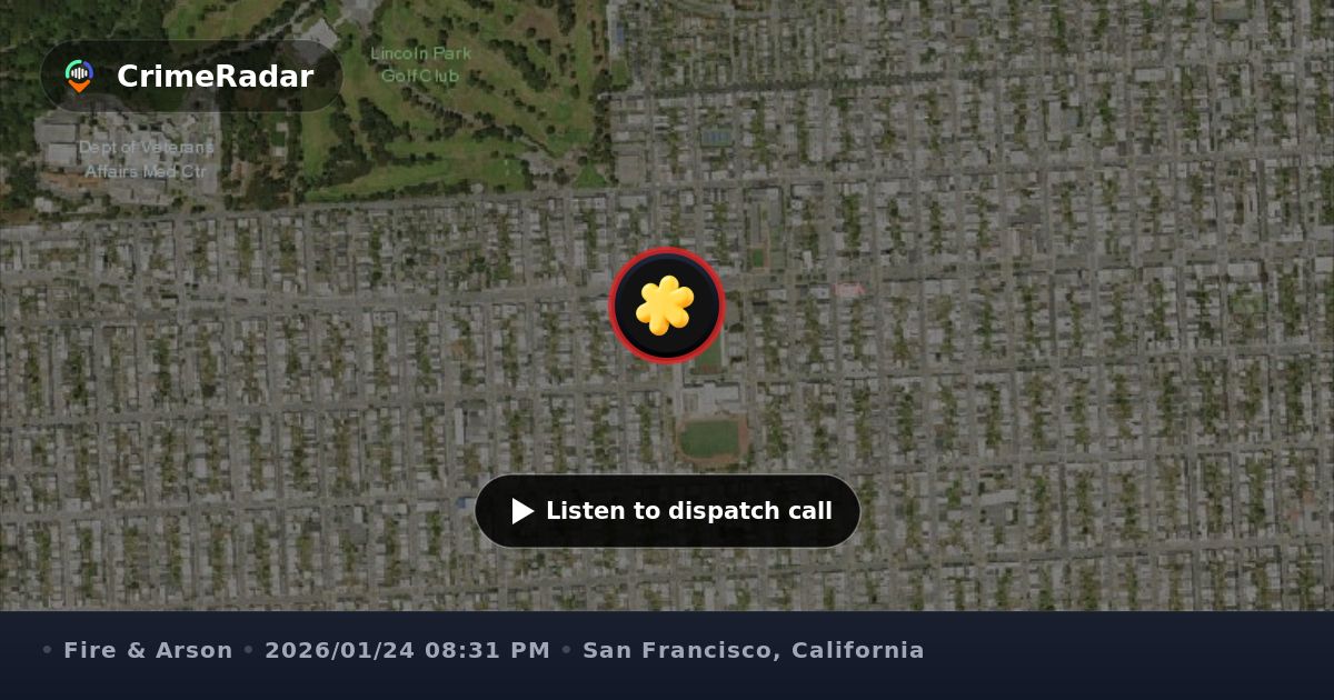 Apparent gas leak near Balboa St residence, San Francisco CA | CrimeRadar