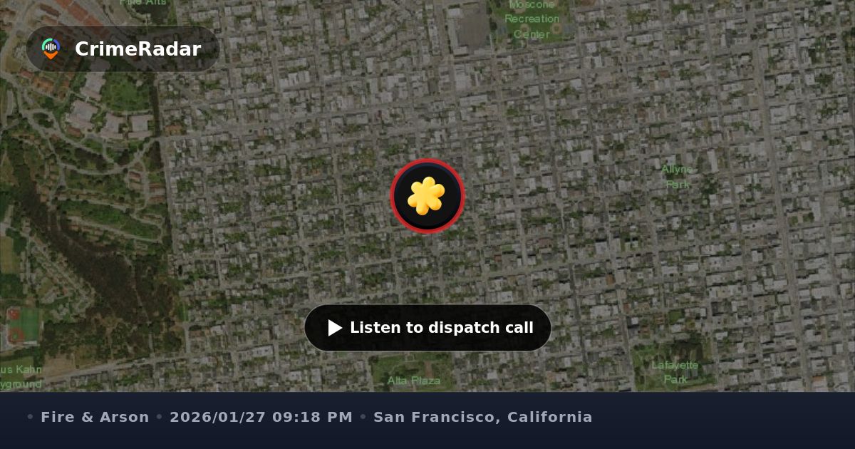 Fire crews respond to alarm near Vallejo St, San Francisco CA | CrimeRadar