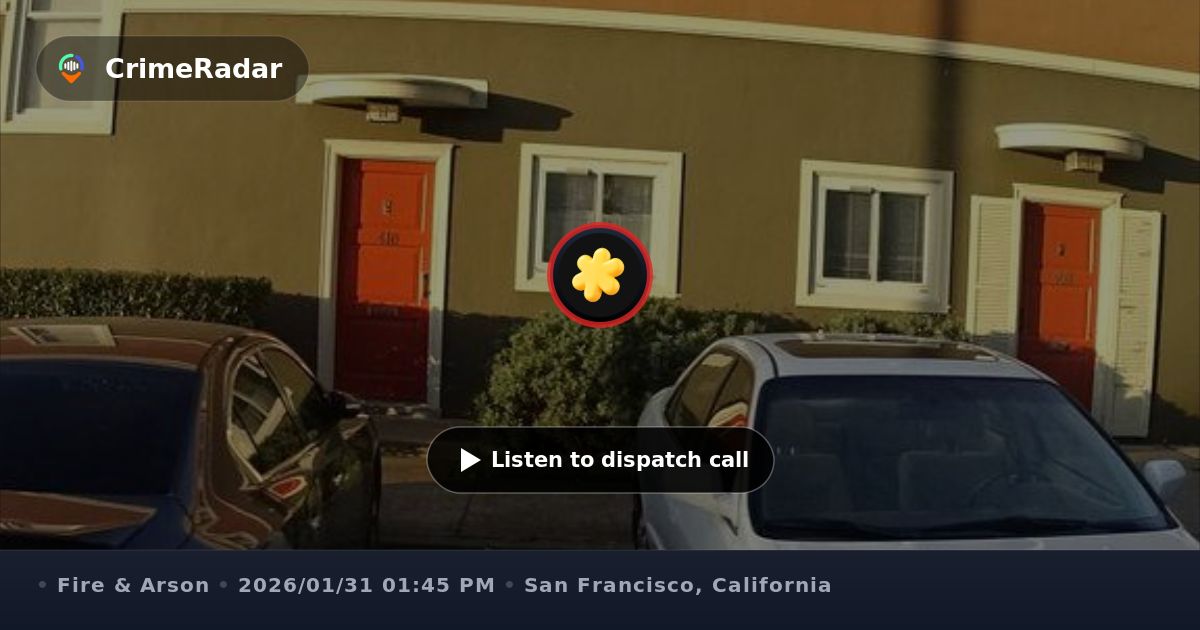 Overcooked food triggers alarm on Serrano Drive, San Francisco CA ...