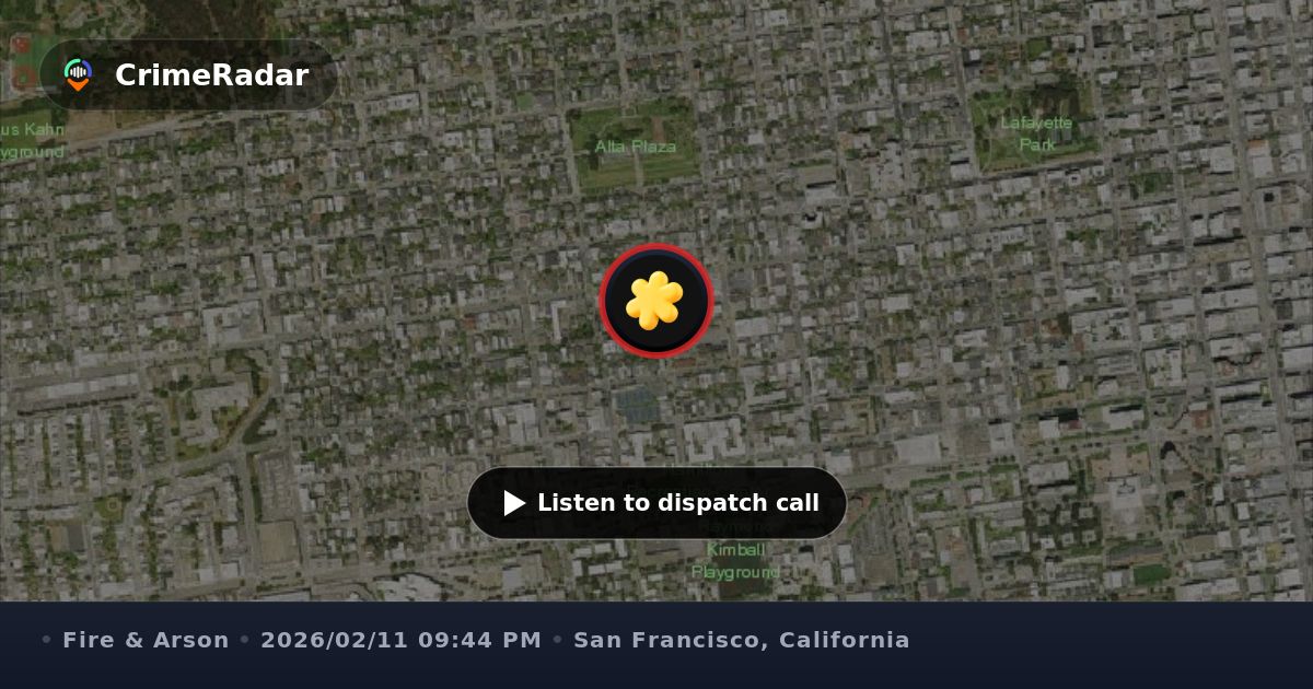 Fire alarm at Bush Street and Divisadero, San Francisco CA | CrimeRadar