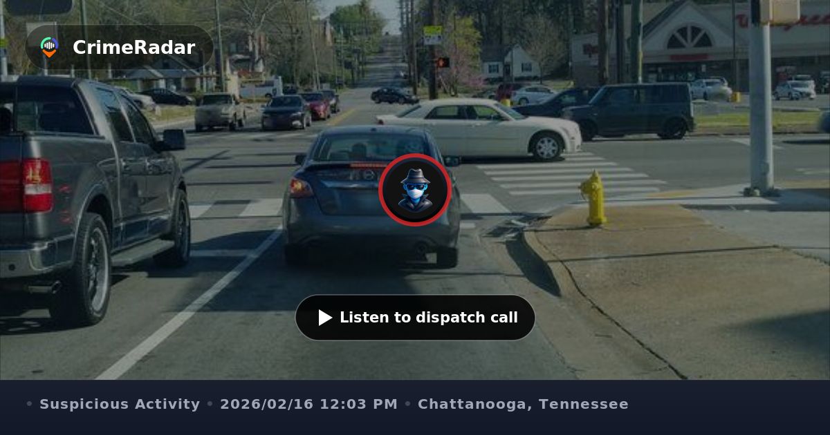 Vehicle flagged by license plate reader at intersection, Chattanooga TN ...