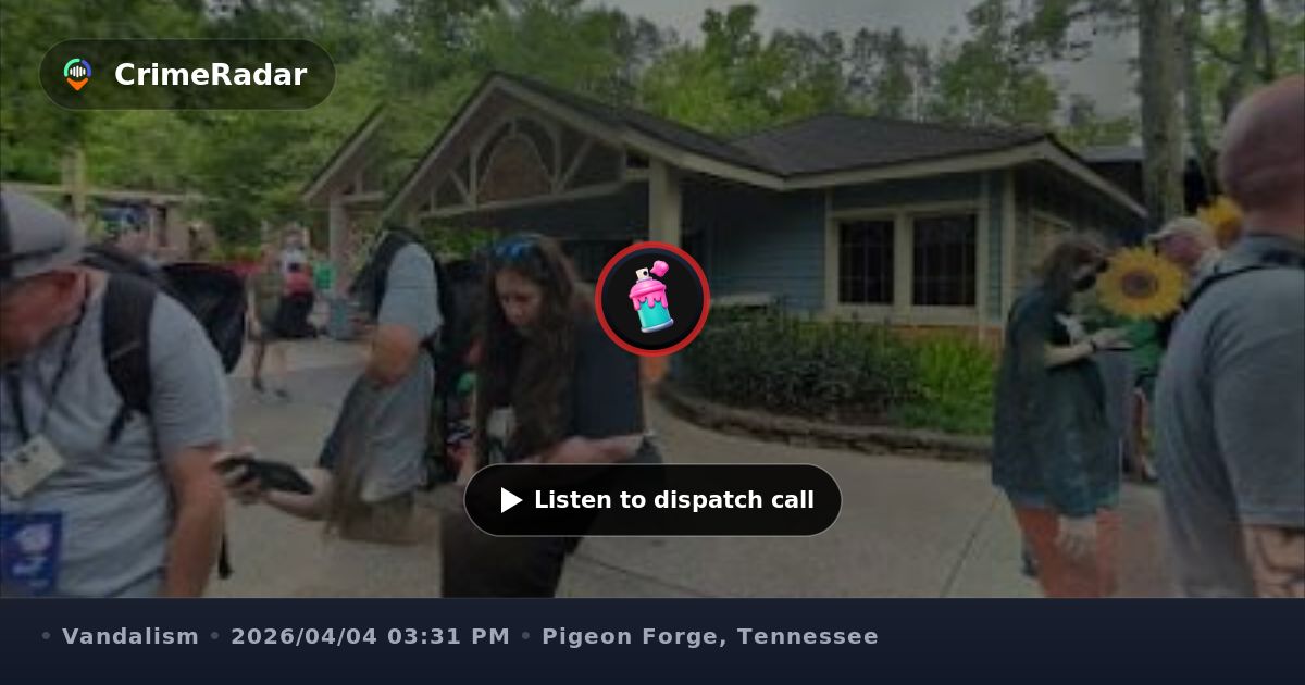 Report of vehicle damage in Dollywood Lot A, Pigeon Forge TN | CrimeRadar