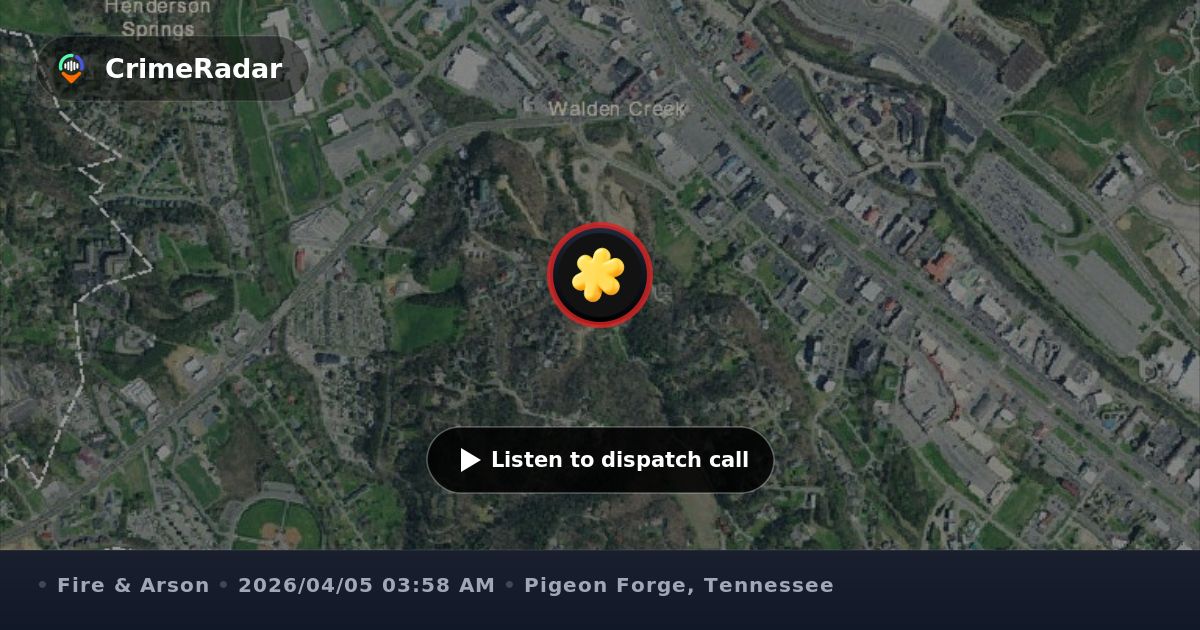 Fire alarm with burning smell at Warbonnet Way, Pigeon Forge TN ...