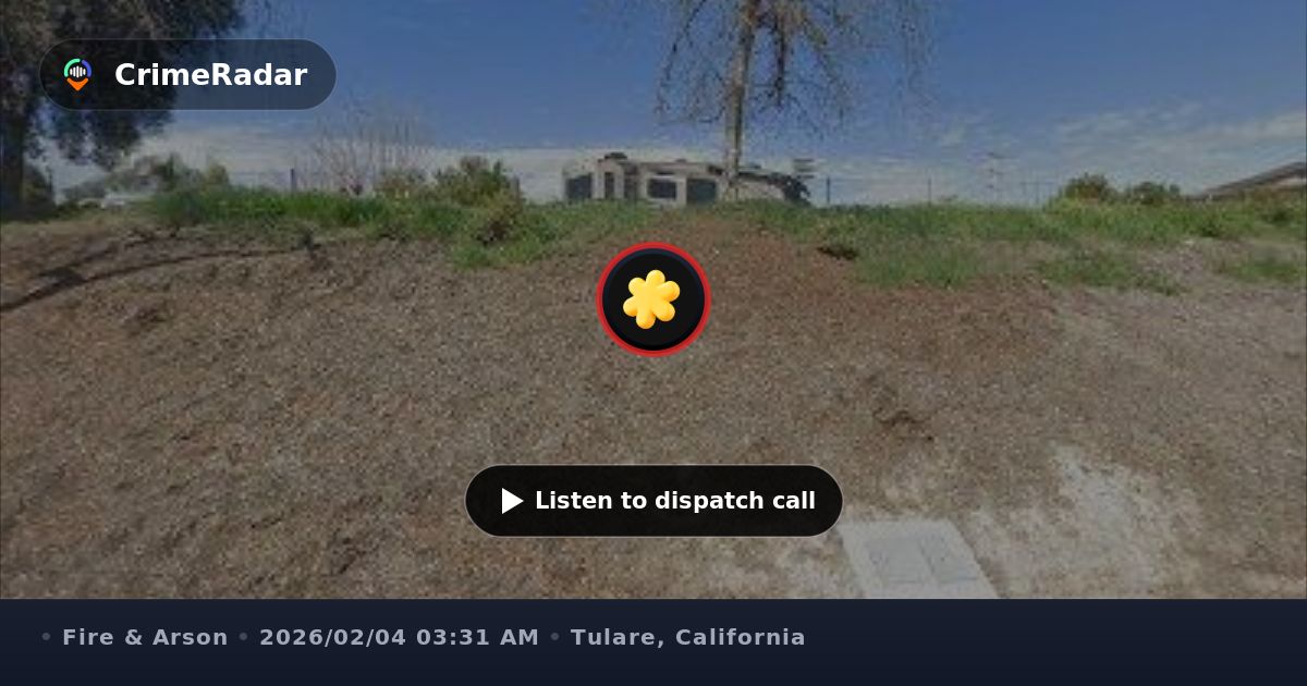 Trailer fire reported near Tulare Mobile Home Park, Tulare CA | CrimeRadar