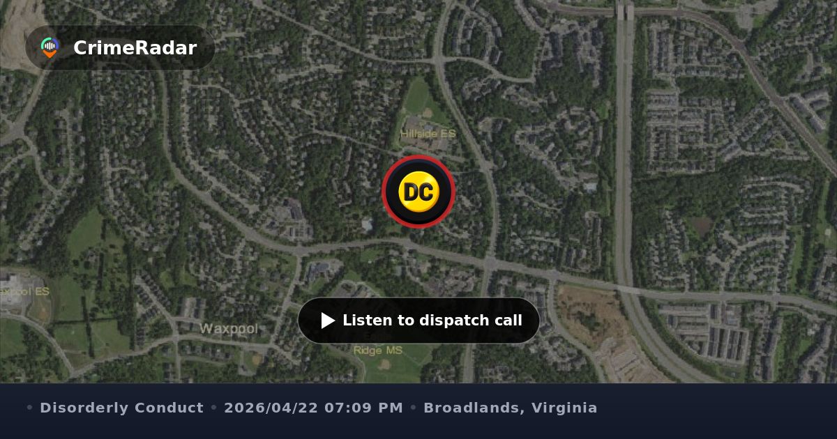 Complaint of dog barking for hours in backyard, Broadlands VA | CrimeRadar