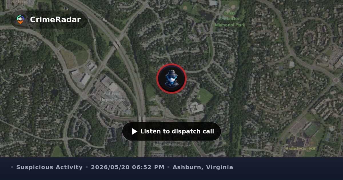 911 hangup with music heard in background, Ashburn VA | CrimeRadar
