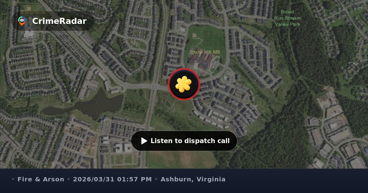 Fire alarm at Summer Grove Terrace residence, Ashburn VA | CrimeRadar