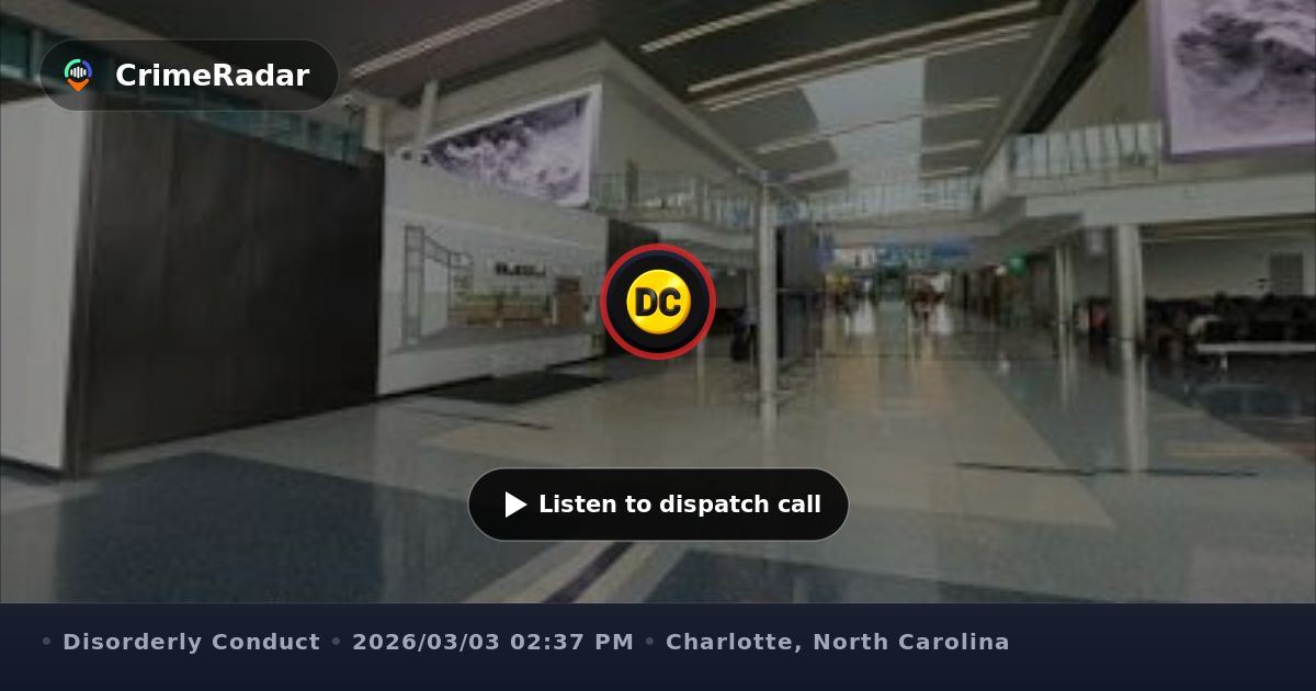 Irate woman causing disturbance at airport gate, Charlotte NC | CrimeRadar