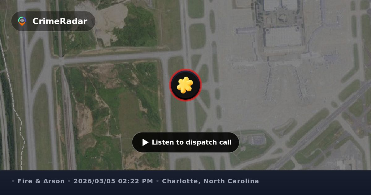 Units respond to possible fire on airport runway, Charlotte NC | CrimeRadar