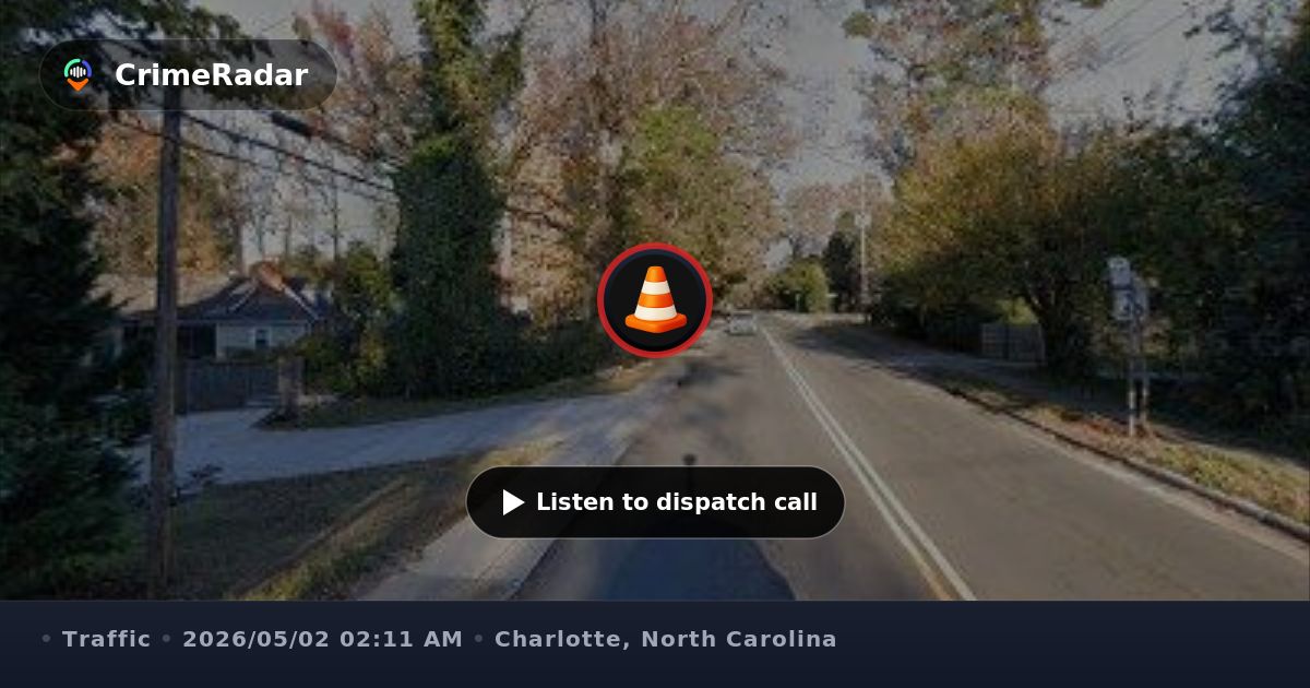 Unattended car blocking Briar Creek intersection, Charlotte NC | CrimeRadar
