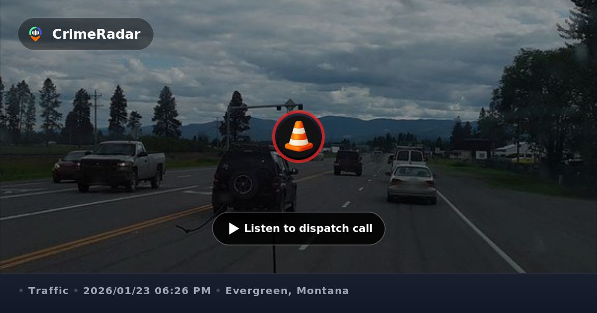 Traffic stop near Rose Crossing and Highway 2, Evergreen MT | CrimeRadar