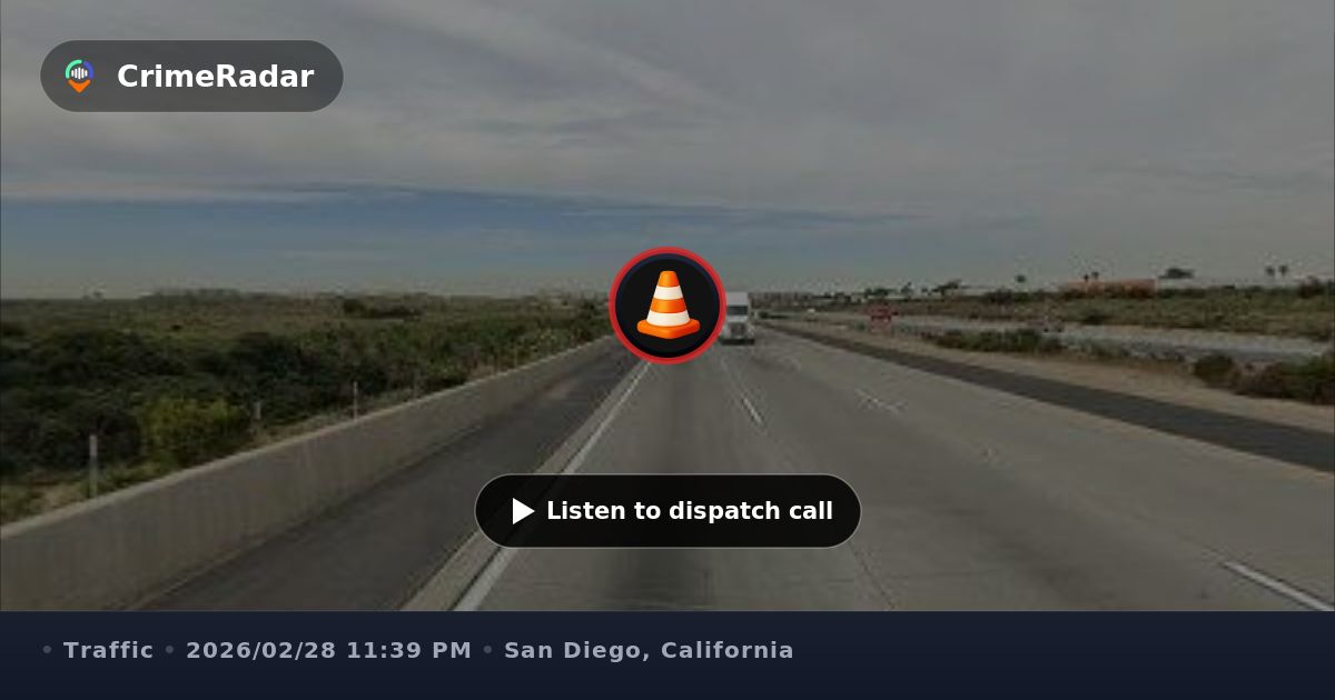 Traffic crash on westbound State Route 905, San Diego CA | CrimeRadar